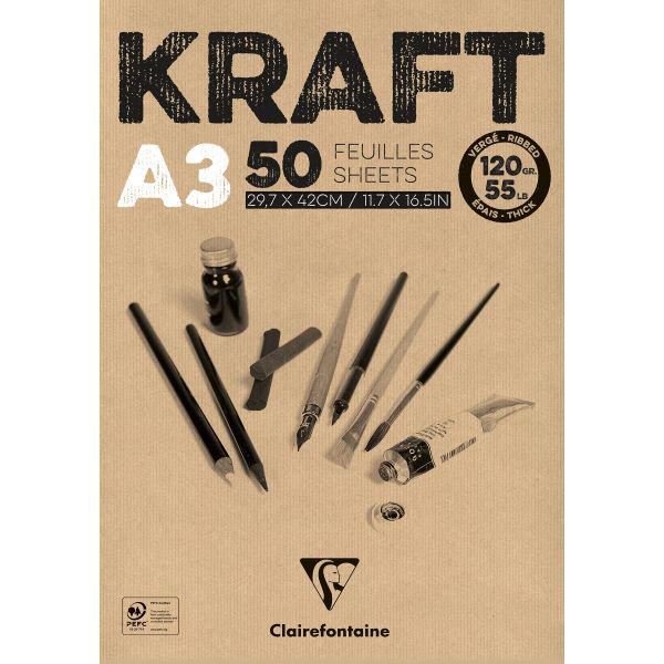 Clairefontaine BL.KRAFT A3 50S 120G