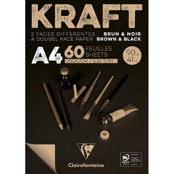 Clairefontaine BL.KRAFT A4 60S 90G BR+BL