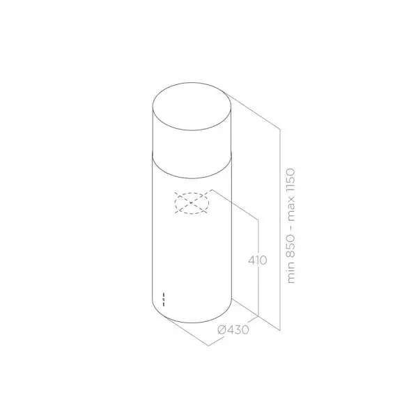 Aspirator TUBE PRO ISLAND WH MAT/A/43