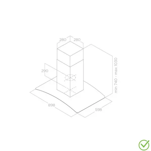 Aspirator REEF A ISLAND IX/A/90x60