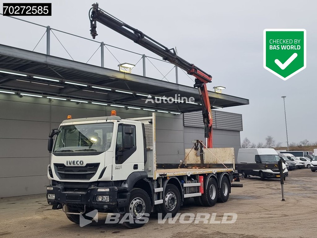 IVECO Trakker 360 8X4 Palfinger PK20001 Kran Retarder Big-Axle Steelsu kamion s ravnom platformom