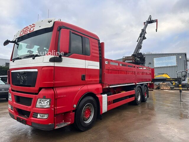 MAN TGX 26.360. 6x2. Kran HIAB 166. kamion s ravnom platformom