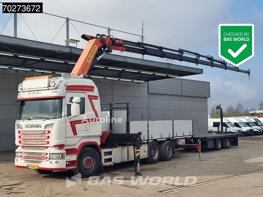 Scania R560 6X2 NL-Truck + trailer Palfinger PK36002 Kran Retarder Lift kamion s ravnom platformom