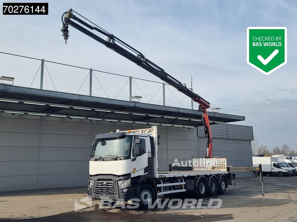 Renault C 380 8X4 Palfinger PK 23001 EH Remote Lift+Lenkachse Euro 6 kamion s ravnom platformom