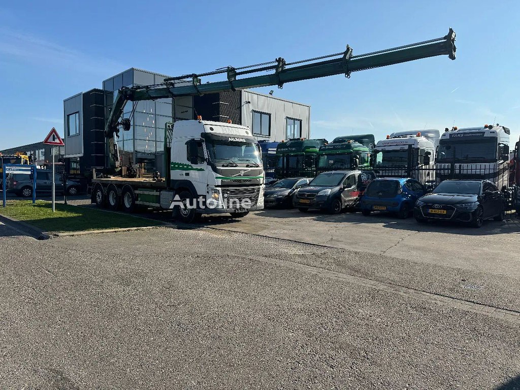 Volvo FM 500 8X4 HIAB 288 + REMOTE CONTROL 5TH + 6TH FUNCTION kamion s ravnom platformom