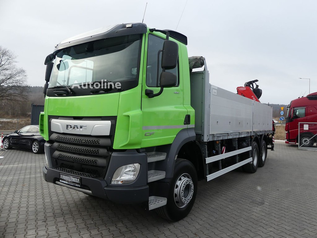 DAF CF 480 / 6x4 / EURO 6 / FASSI 150 A / MANUAL / UDT / kamion s ravnom platformom