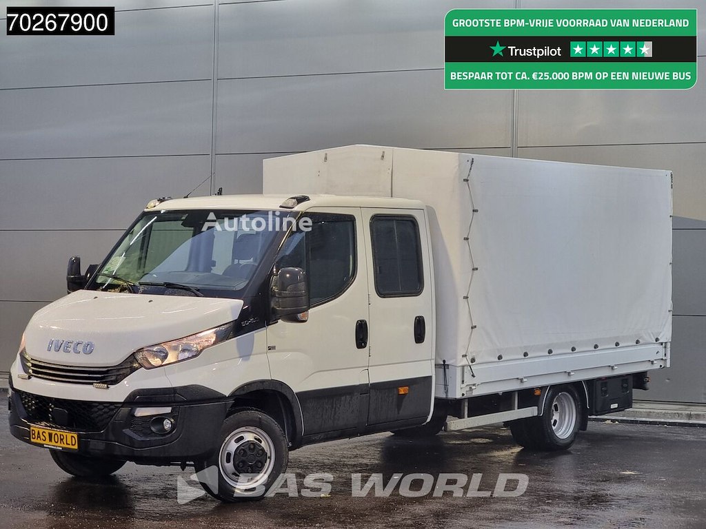 IVECO Daily 50C18 3.0L Automaat Dubbel Cabine Open laadbak Huif Navi A kamion s ravnom platformom