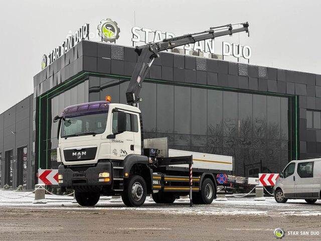 MAN TGS 18.360 4x4 HMF 1720 K-4 HDS Crane Kran kamion s ravnom platformom