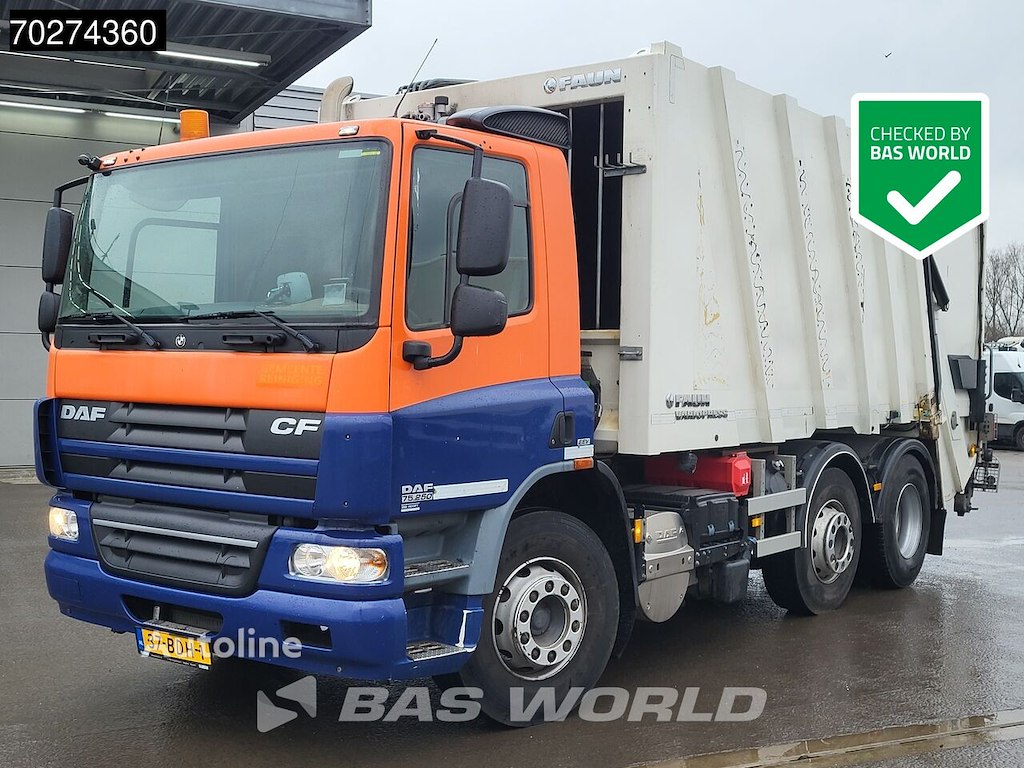 DAF CF75.250 6X2 NL-Truck Faun Variopress 520 Lenkachse Euro 5 kamion za smeće