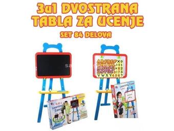 3u1 dvostrana tabla za učenje plava