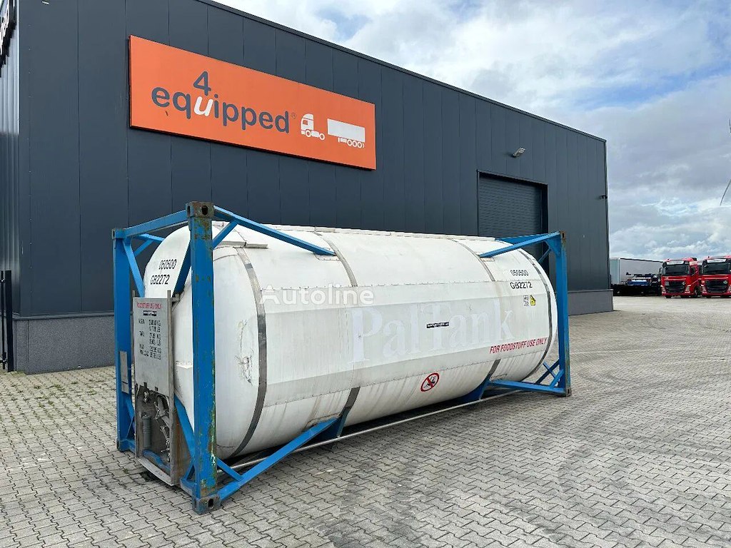 UBH FOODSTUFF 20FT ISO 24.750L/1-comp., rezervoar-kontejner 20 stopa