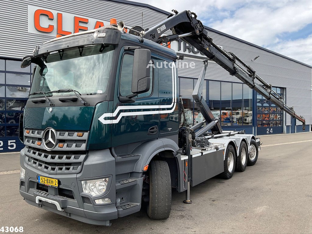 Mercedes-Benz Arocs 3251 8x4 Euro 6 Hiab 28 Tonmeter laadkraan kamion rol kiper