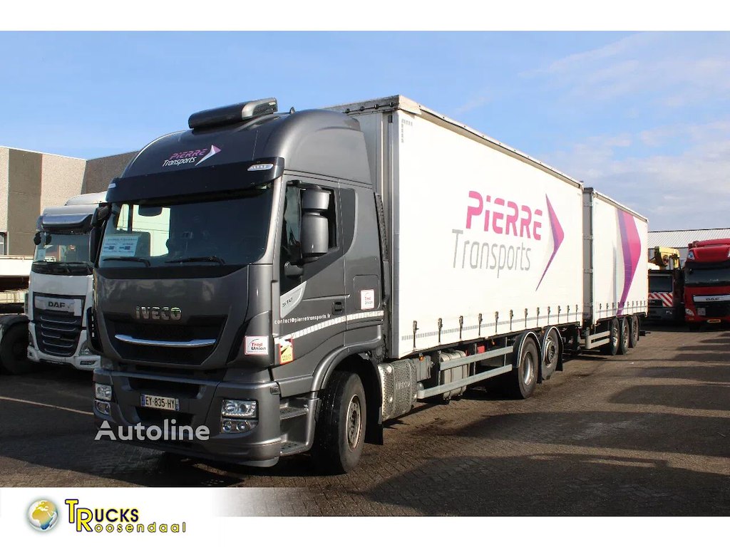 IVECO Stralis 510 + EURO 6 + RETARDER + STEERING AXEL + 6x2 + 106m3 co kamion sa klizna zavesa cerada