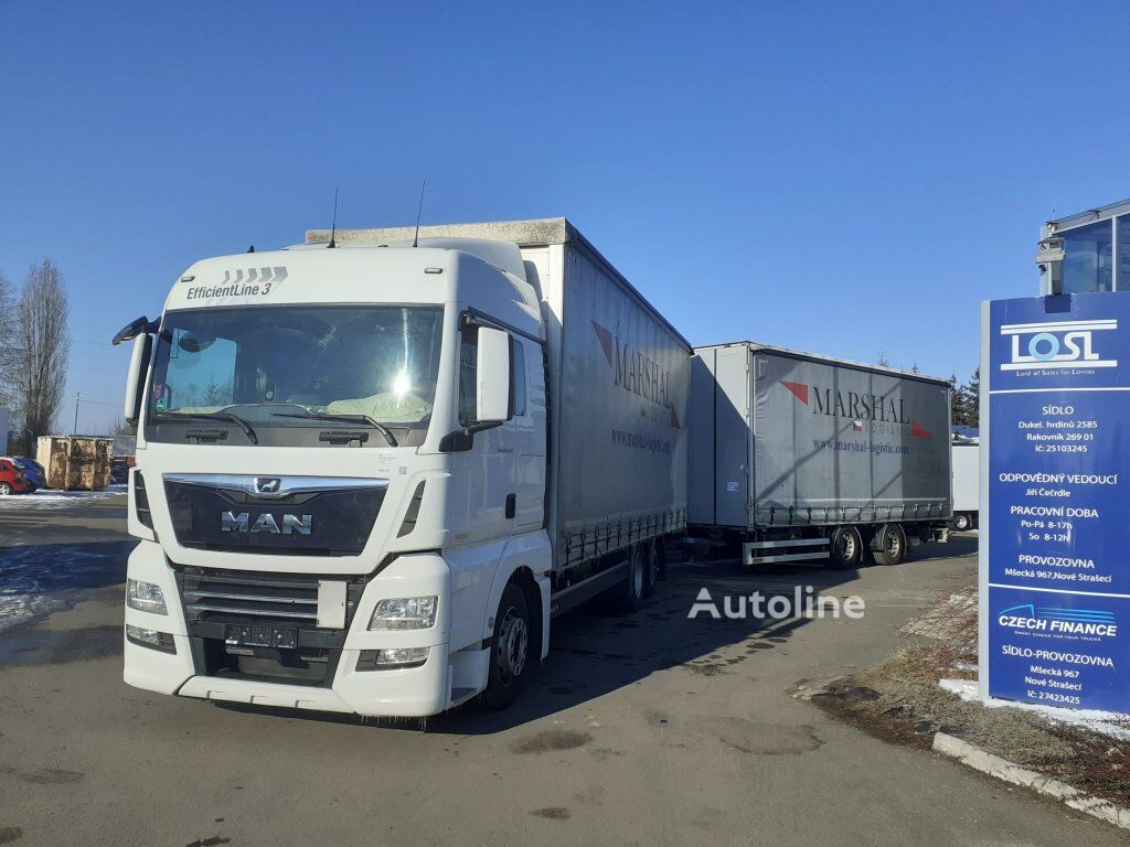 MAN TGX24.510 EURO 6 6x2 + Wecon kamion sa klizna zavesa cerada