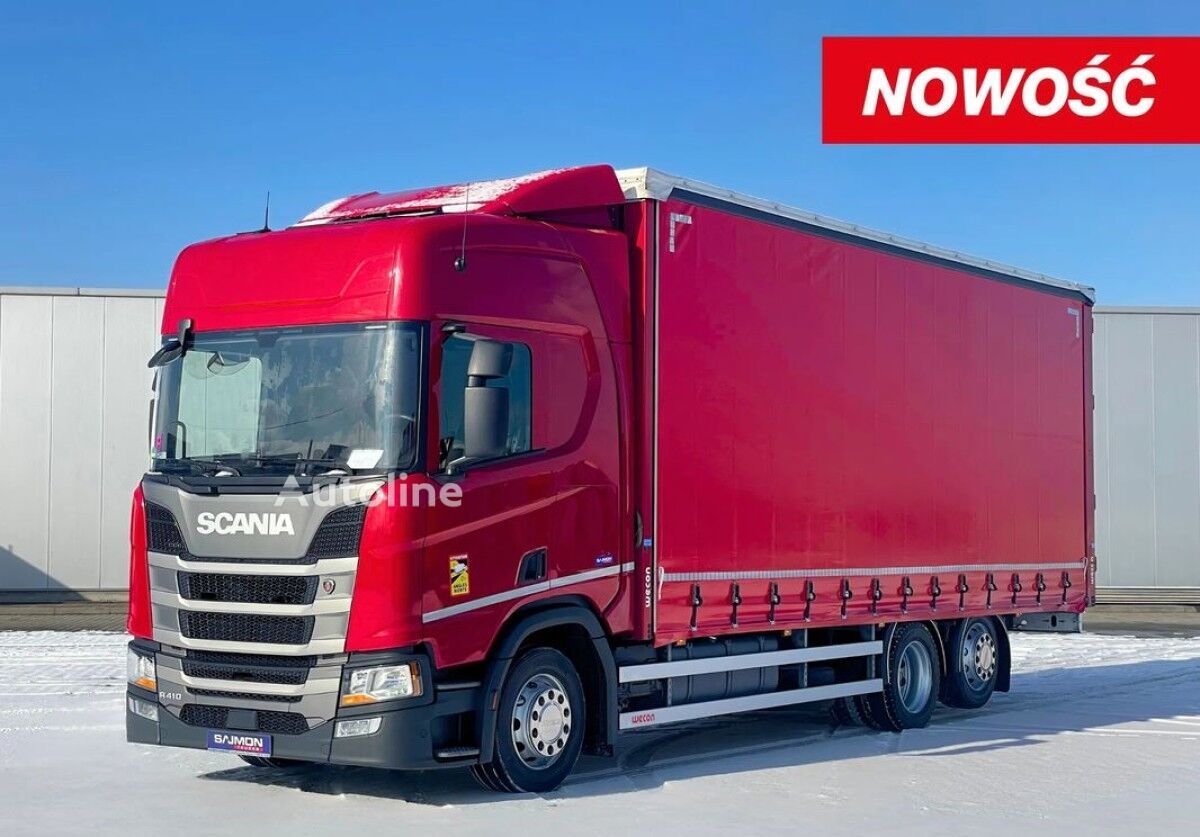 Scania R410 / PRZESTRZENNY 60M3 / 7,75 M / SALON PL kamion sa klizna zavesa cerada