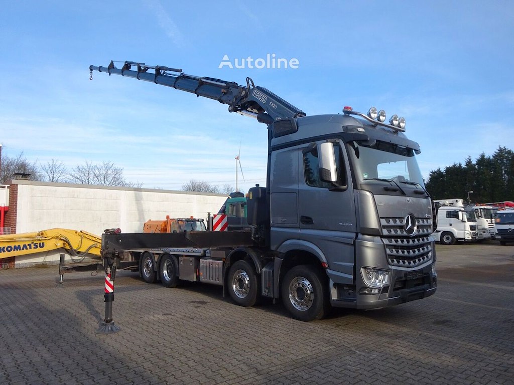 Mercedes-Benz 3453 Pritsche Plattform + Fassi F820 Kran 8x2 kamion platforma