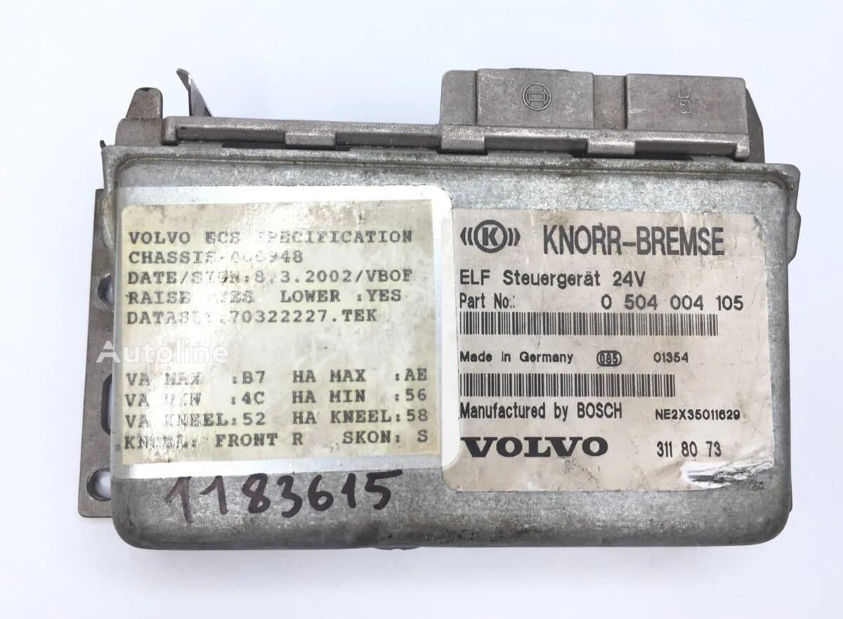 Unitate de Control Volvo, Part No: 0 504 004 105 upravljačka jedinica za Knorr-Bremse ELF Steuergerät 24V kamiona