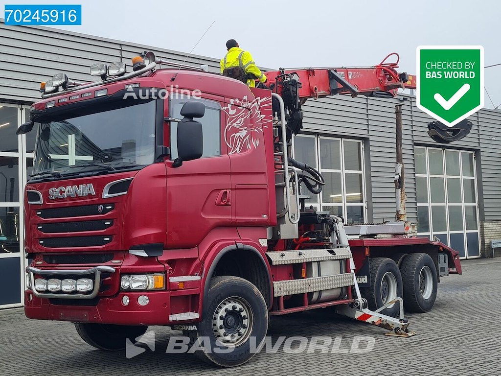 Scania R580 6X4 Jonsered J28505 83 Crane Kran Steel-suspension Retarder kamion za prevoz drva