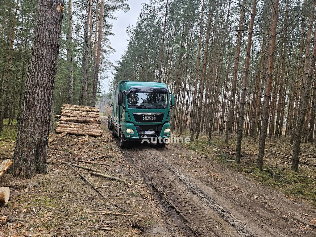 MAN TGX 33-480+PRZYCZEPA kamion za prevoz drva