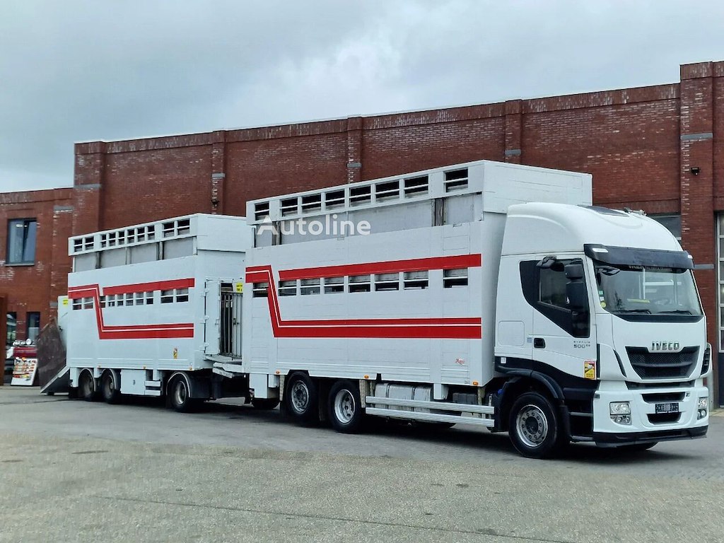 IVECO Stralis 500 6x2*4 - Livestock 2 deck - Retarder + Trailer 2014 - kamion za prevoz stoke