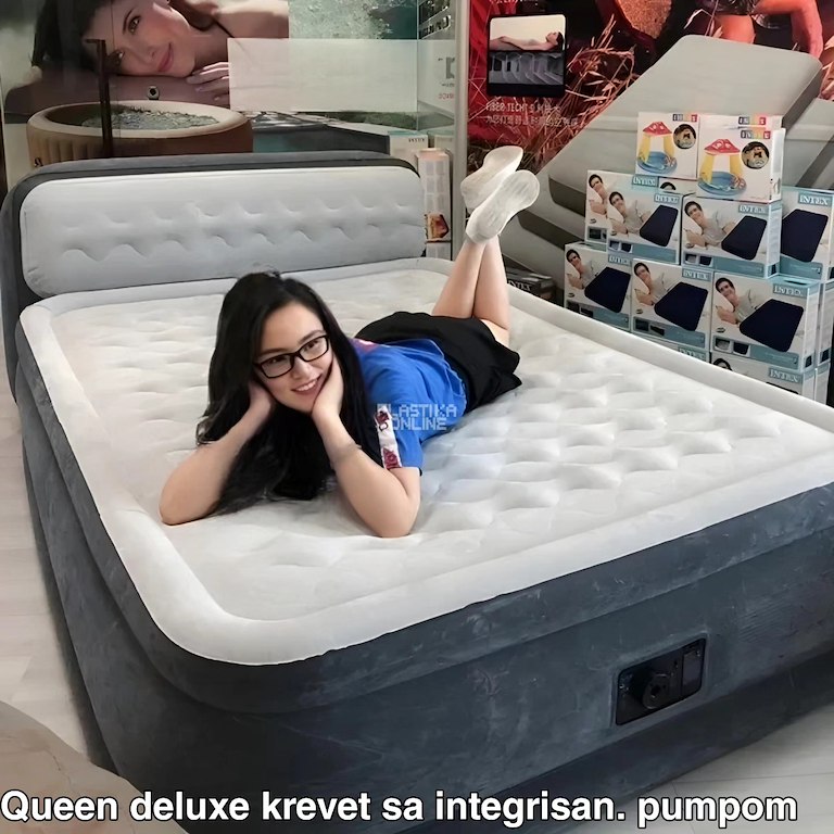 Queen Deluxe Krevet sa Integrisanom Pumpom 152cm x 236cm x 86cm