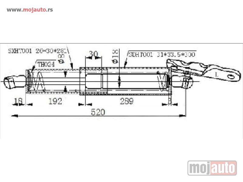 AMORTIZER GEPEK VRATA (520L-420N) Mercedes gl (x164) 06-12 -dostupno