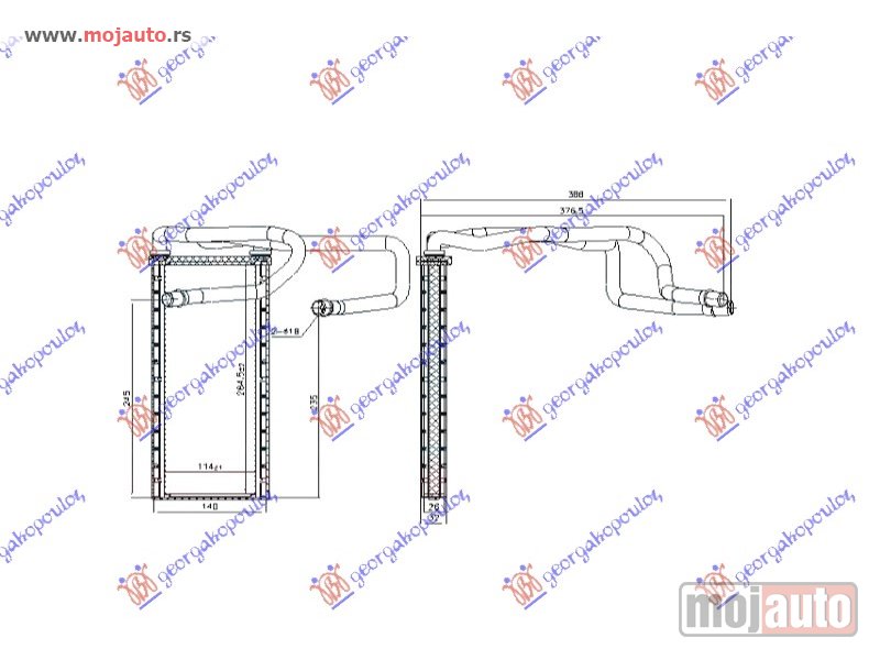 GREJAC KABINE (285x114x26) (NISSENS) Land rover discovery 05-14 -dostupno