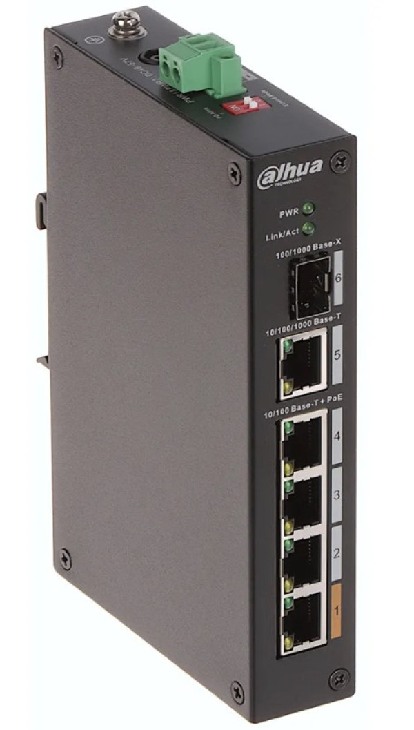 Dahua Switch PFS3106-4ET-60-V2 Industrijski PoE 4-portni switch