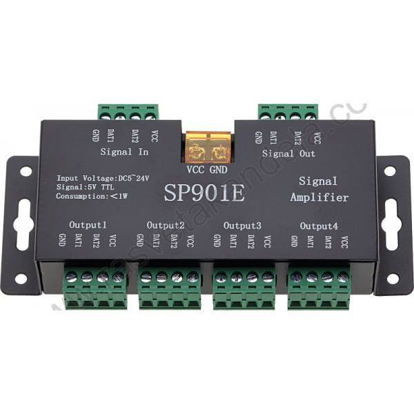 Pojačivač signala za trčeće RUN LED trake DC5-24V 2x4 8 Group SPI Signal