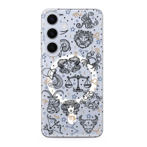 Futrola - maska silikonska print MagSafe za Samsung S921 Galaxy S24 5G zodiac (MS)