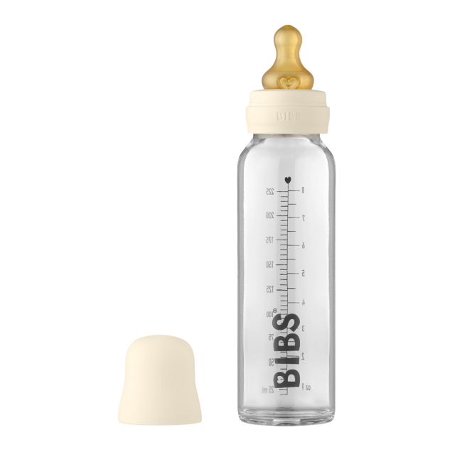 Bibs - Staklena flašica 225 ml Ivory