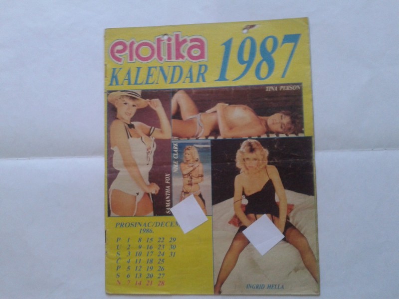 U ponudi-Kalendar iz Erotike za 1987 god