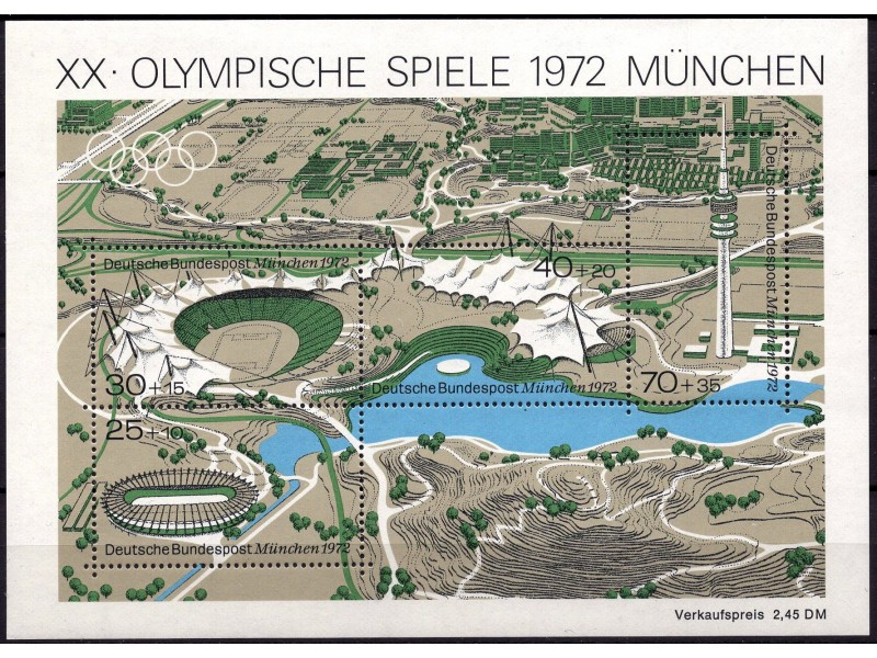 Nemačka BRD 1972. Blok br. 7, Olimpijada
