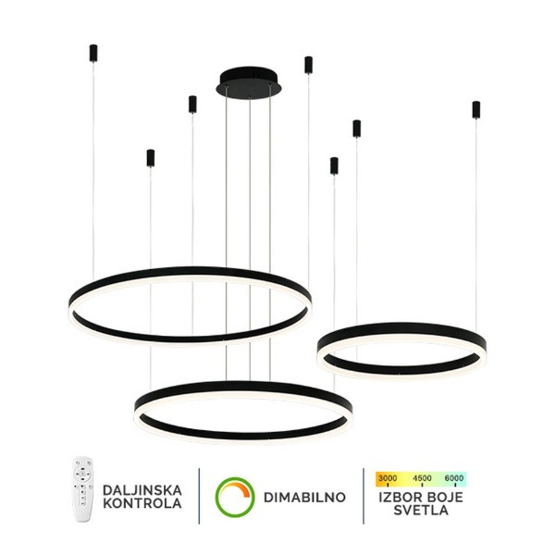 LED VISECA LAMPA F2047-130C BK FORMA