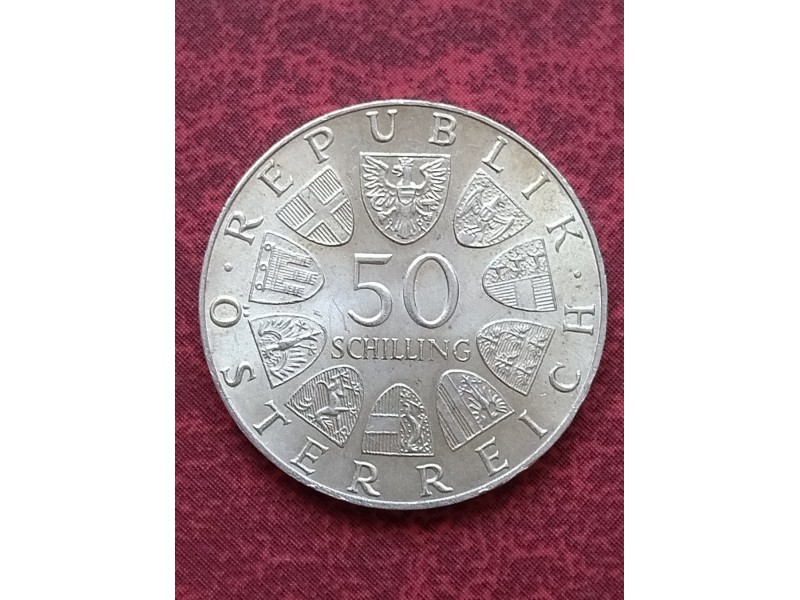 Srebro - 50 Šilinga 1974 - Austrija