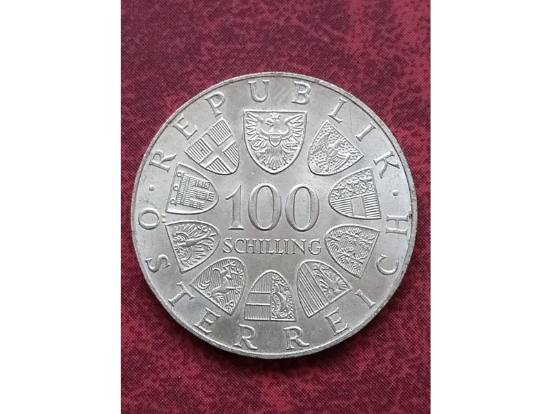 Srebro - 100 Šilinga 1975 - Austrija