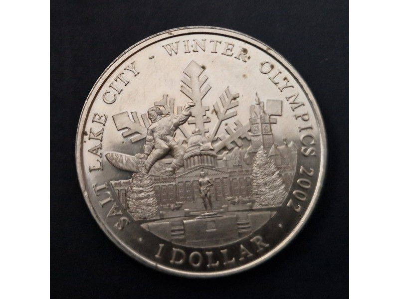 1 Dollar Elizabeth II 2001 Winter Olympics Cook Island