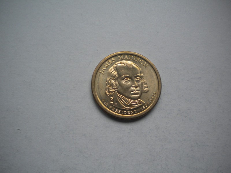 1 DOLAR 2007 D JAMES MADISON IV PREDSEDNIK - USA