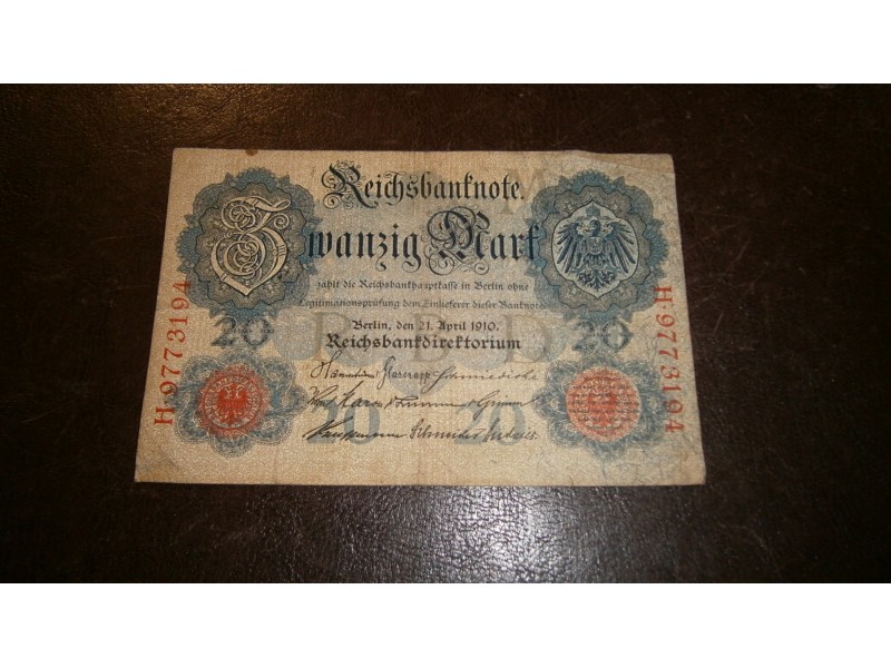 GERMANY 20 MARK 1910