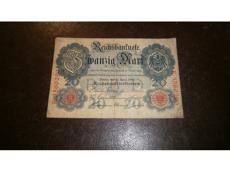 GERMANY 20 MARK 1910