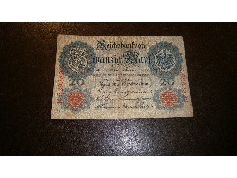 GERMANY 20 MARK 1914