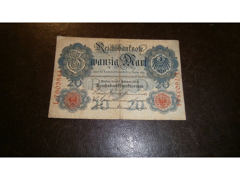 GERMANY 20 MARK 1914