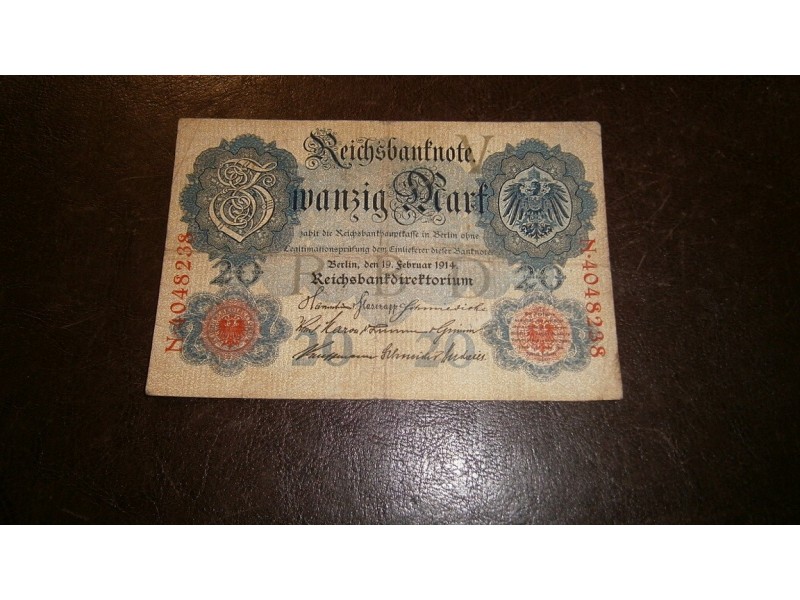 GERMANY 20 MARK 1914