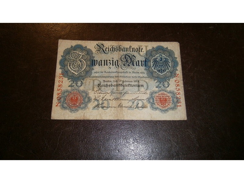 GERMANY 20 MARK 1914