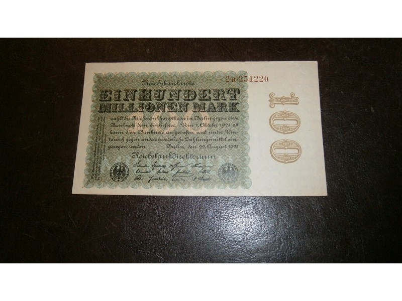 GERMANY 100.000.000 MARK 1923