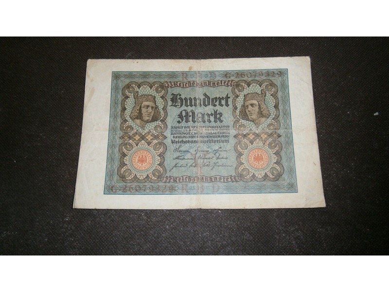 GERMANY 100 MARK 1920