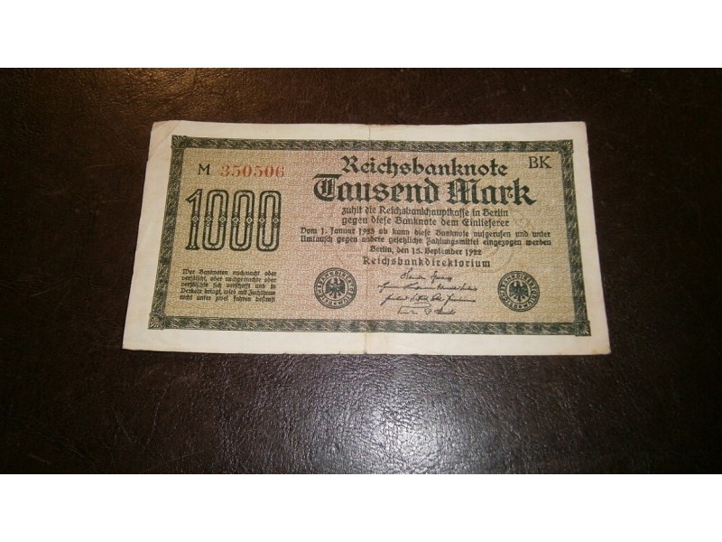 GERMANY 1000 MARK 1922