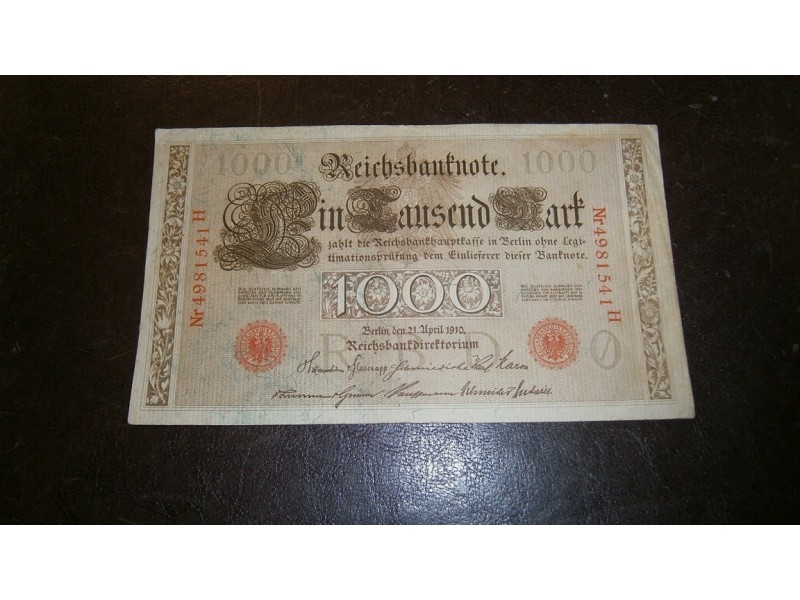 GERMANY 1000 MARK 1910