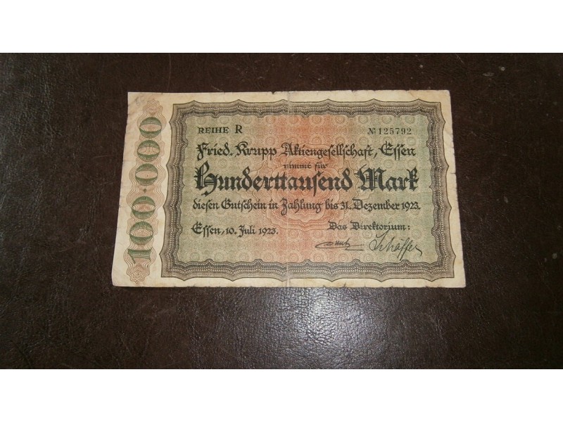 GERMANY 100.000 MARK 1923