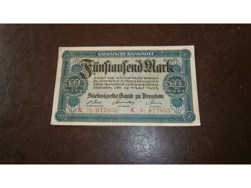 GERMANY 5000 MARK 1923